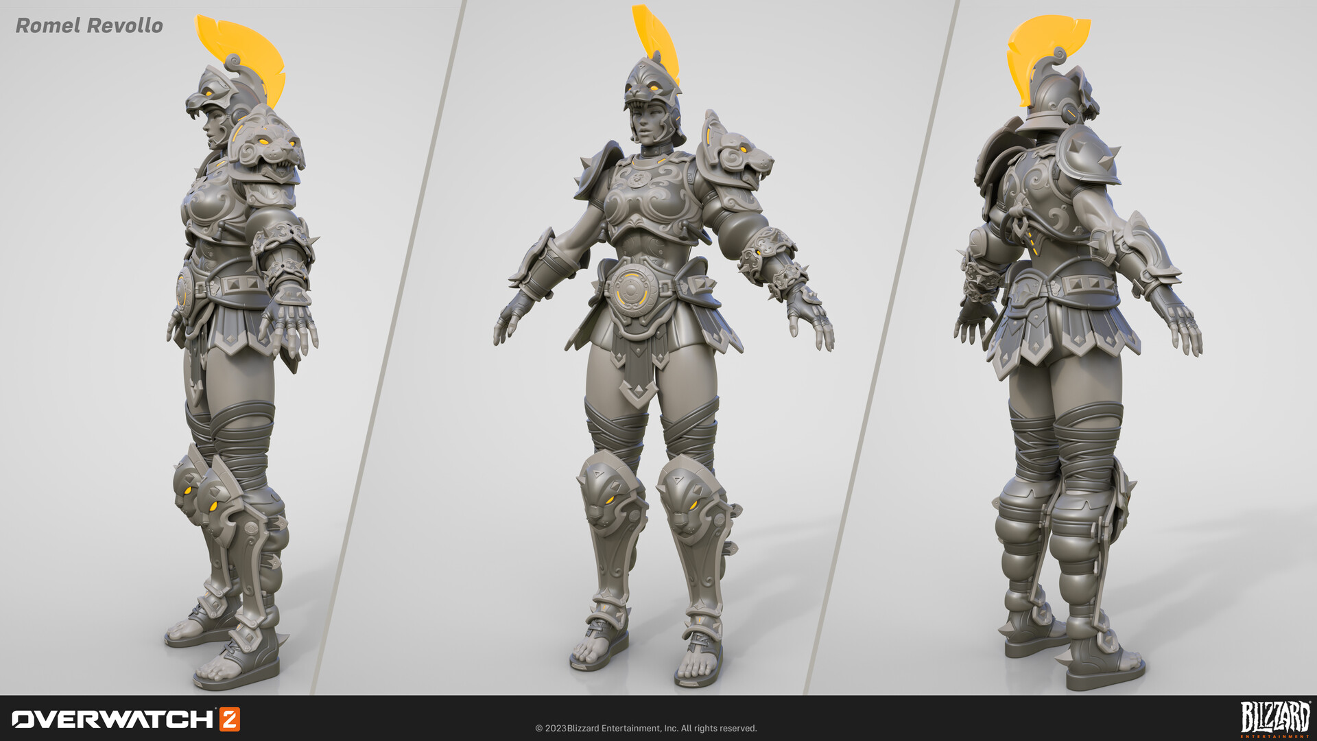 Romel Revollo | Character Artist | Portfolio - Overwatch 2 - Gladiator ...
