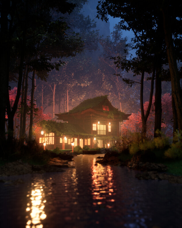 ArtStation - Japanese Enchanted Forest