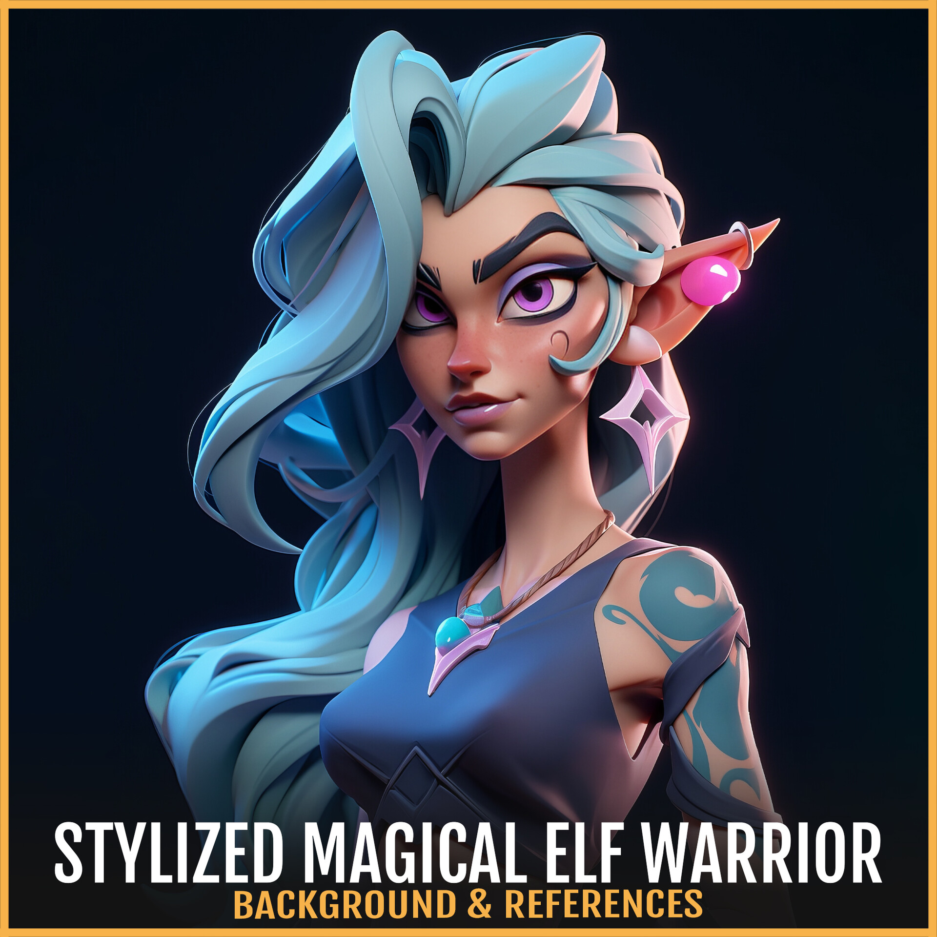 ArtStation - 202 Stylized Magical Elf Warrior VOL113