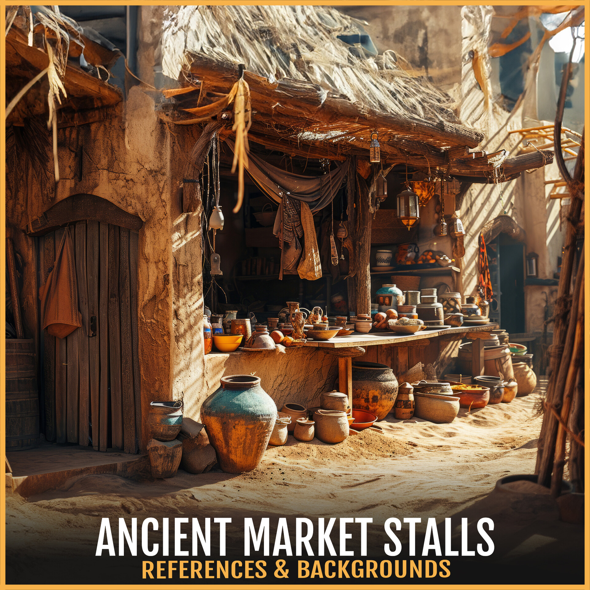 ArtStation - 202 Ancient Market Stalls