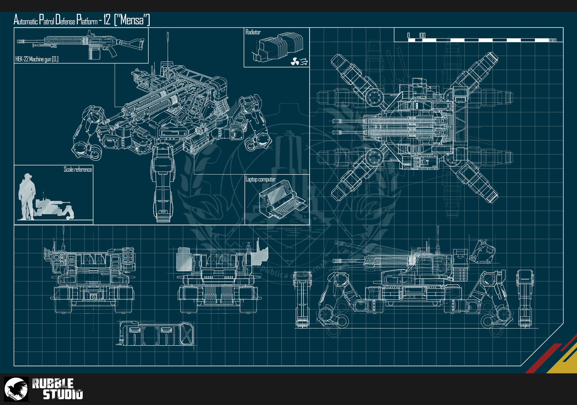 Mantis Shrimp Chen - APDP-12 "mensa" standard model and the blueprint