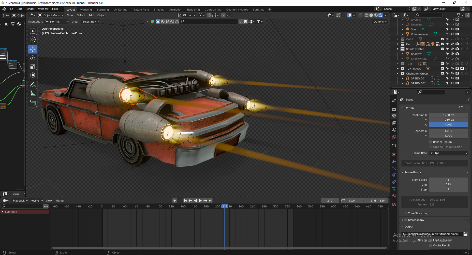 Abhish GS - My first Vfx scene