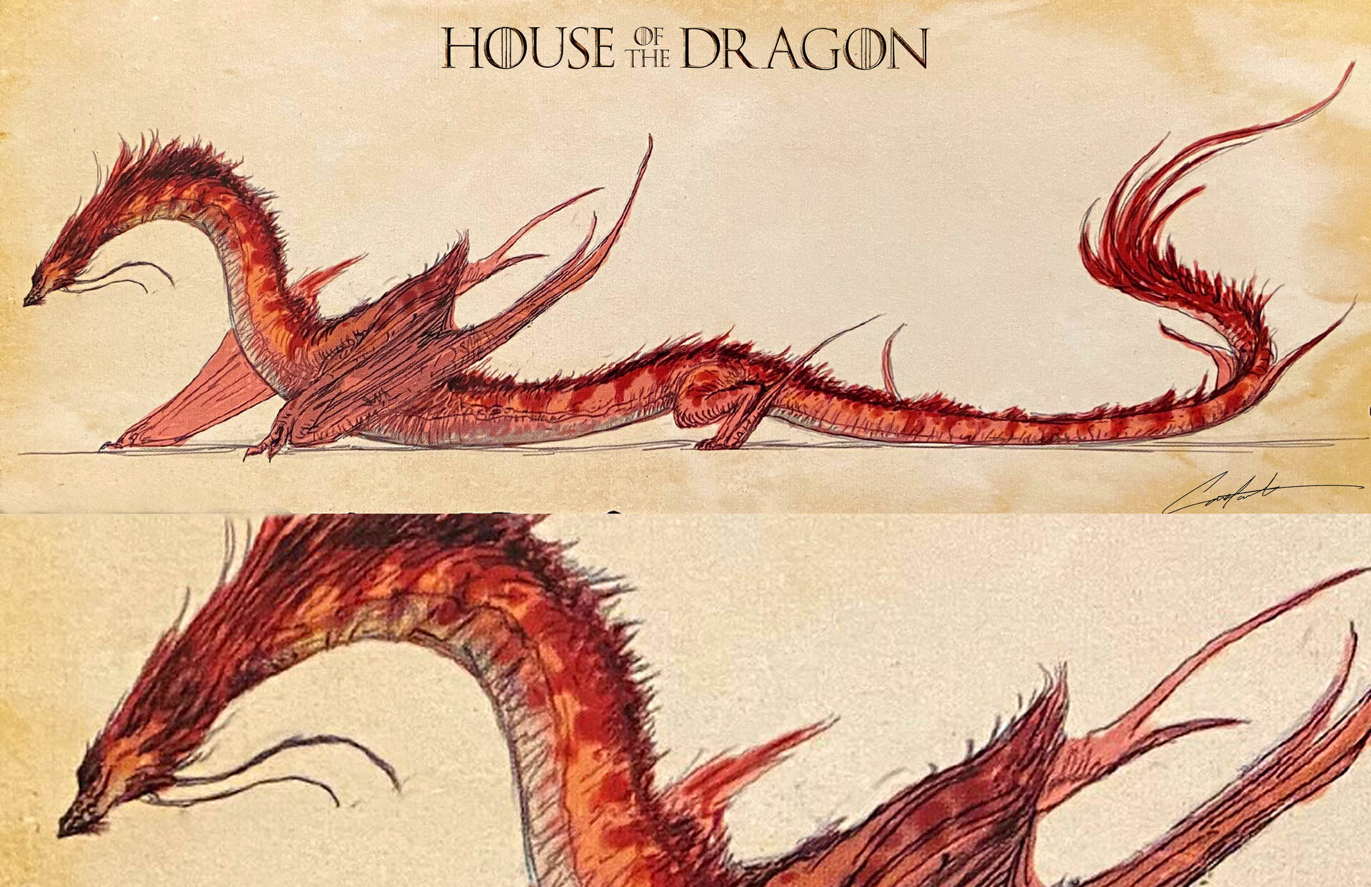 Constantine Sekeris House Of The Dragon Caraxes Body Design Exploration