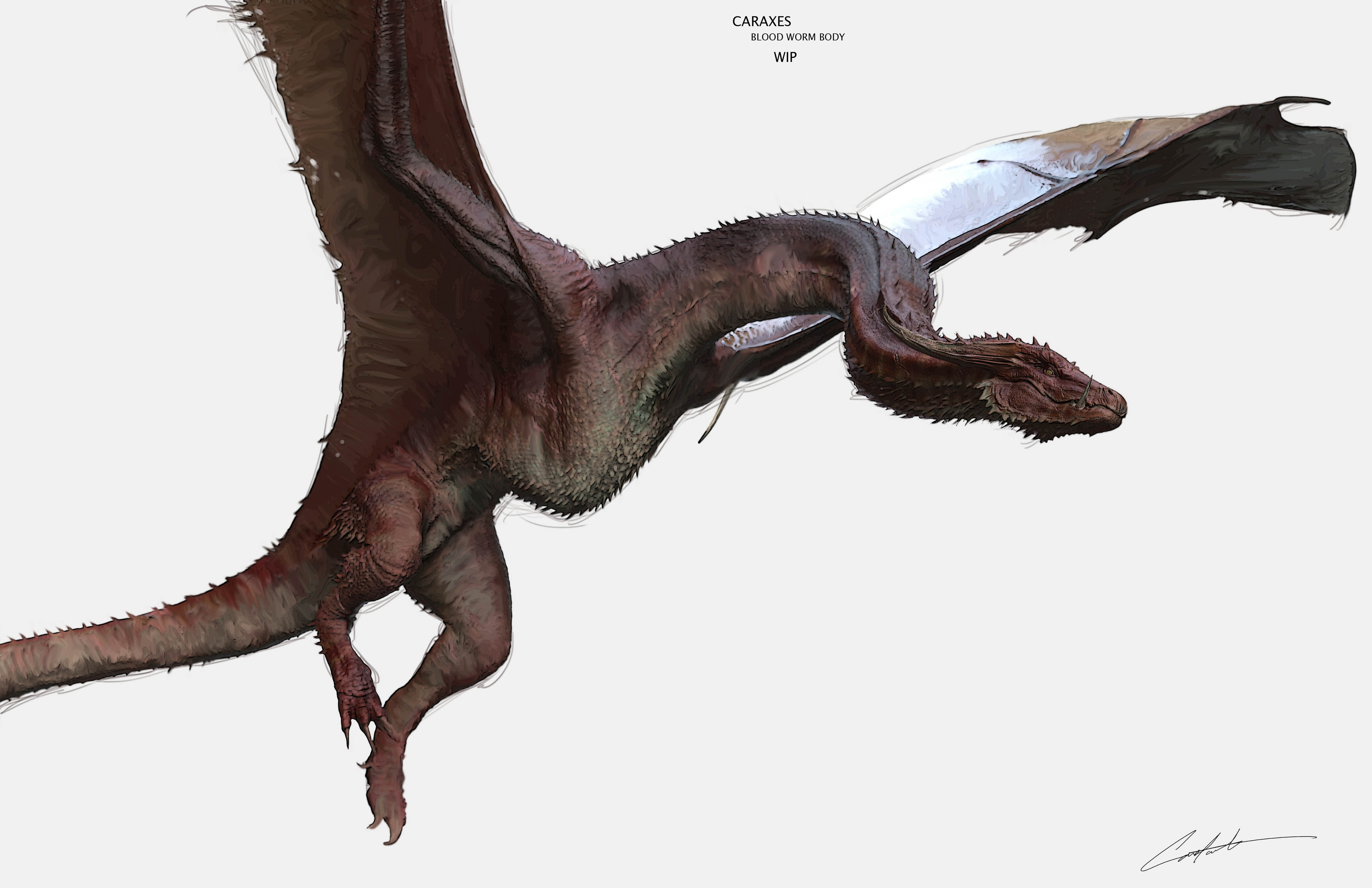 Constantine Sekeris - House of the dragon Caraxes Body design exploration