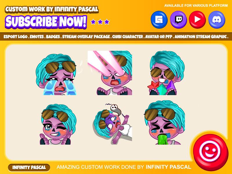 ArtStation - 🍬A Pink Ghoul Emote Commission🍬