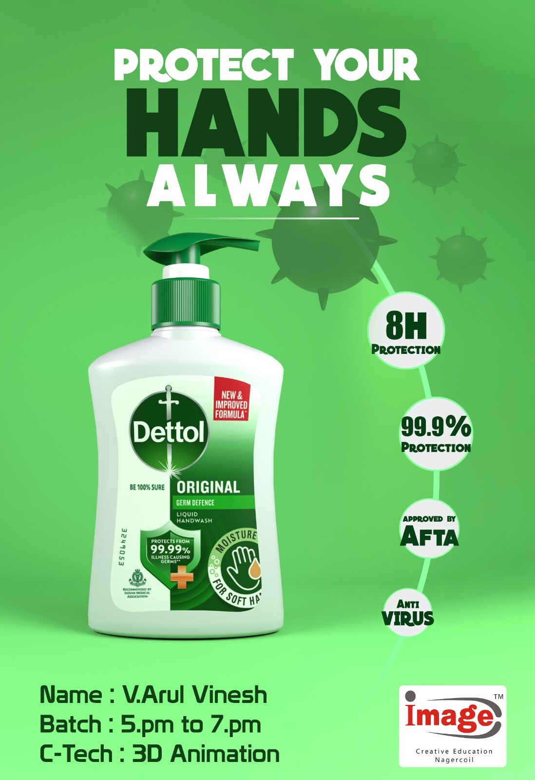 AʀᴜL - Dettol hand wash 3D Modeling