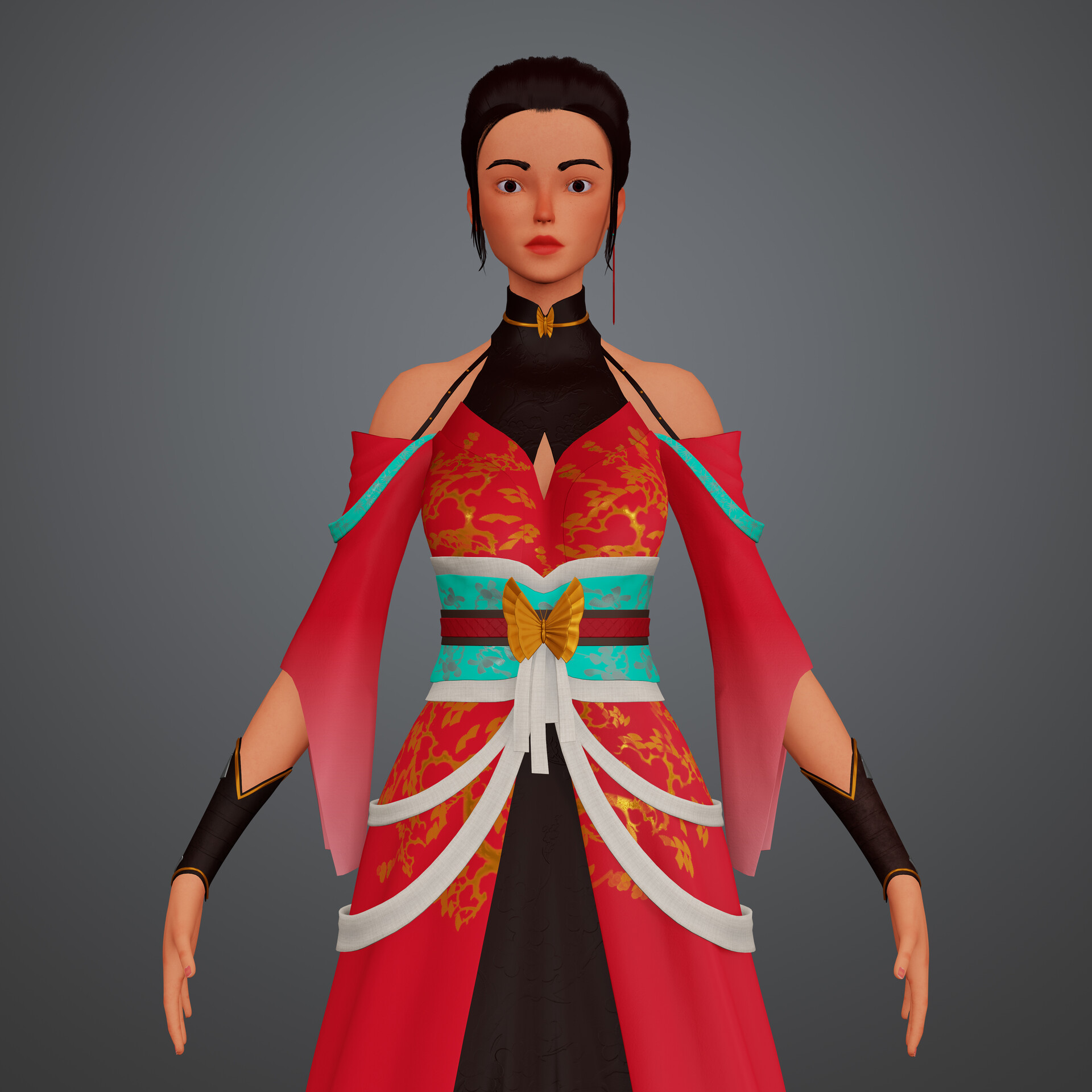 ArtStation - Stylized Character "Liu Qiyue"