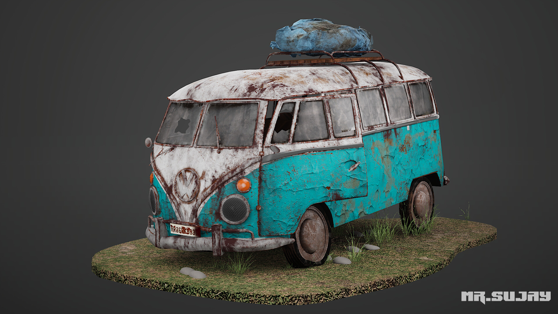 ArtStation - abandoned Volkswagen Camper Van