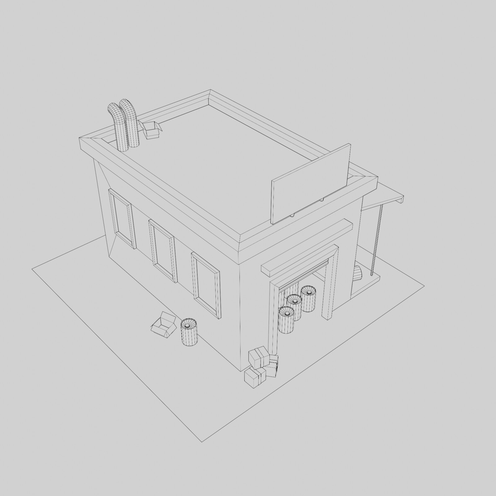 Aleh Klimchuk - Low Poly building model