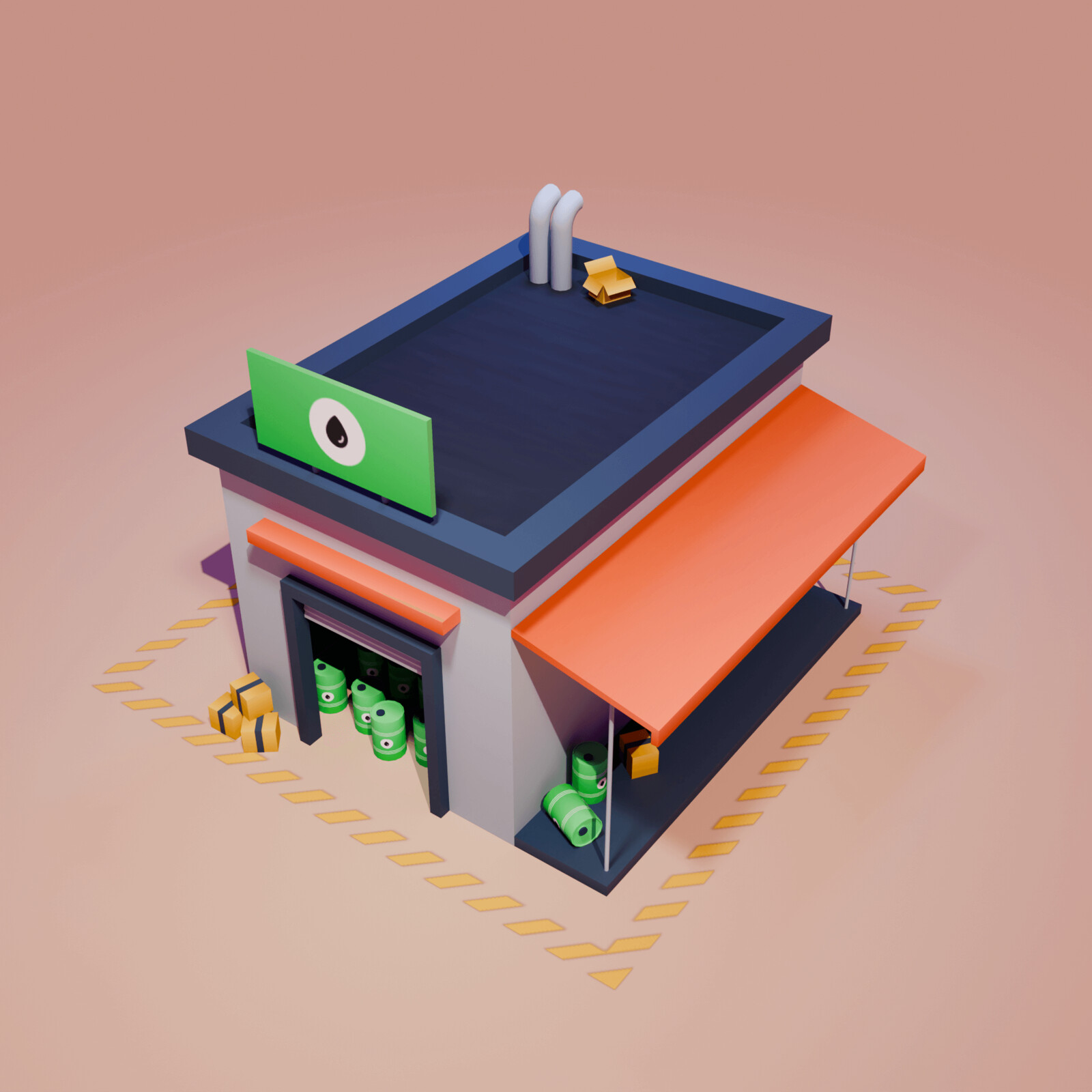 Aleh Klimchuk - Low Poly building model