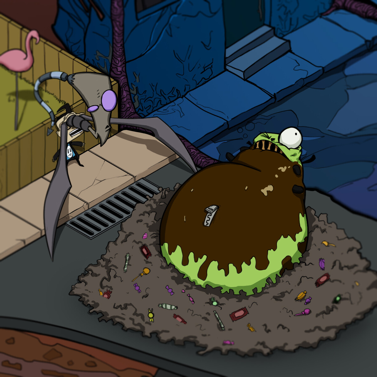 Egor Klyuchnyk - Invader Zim Base Cross Section