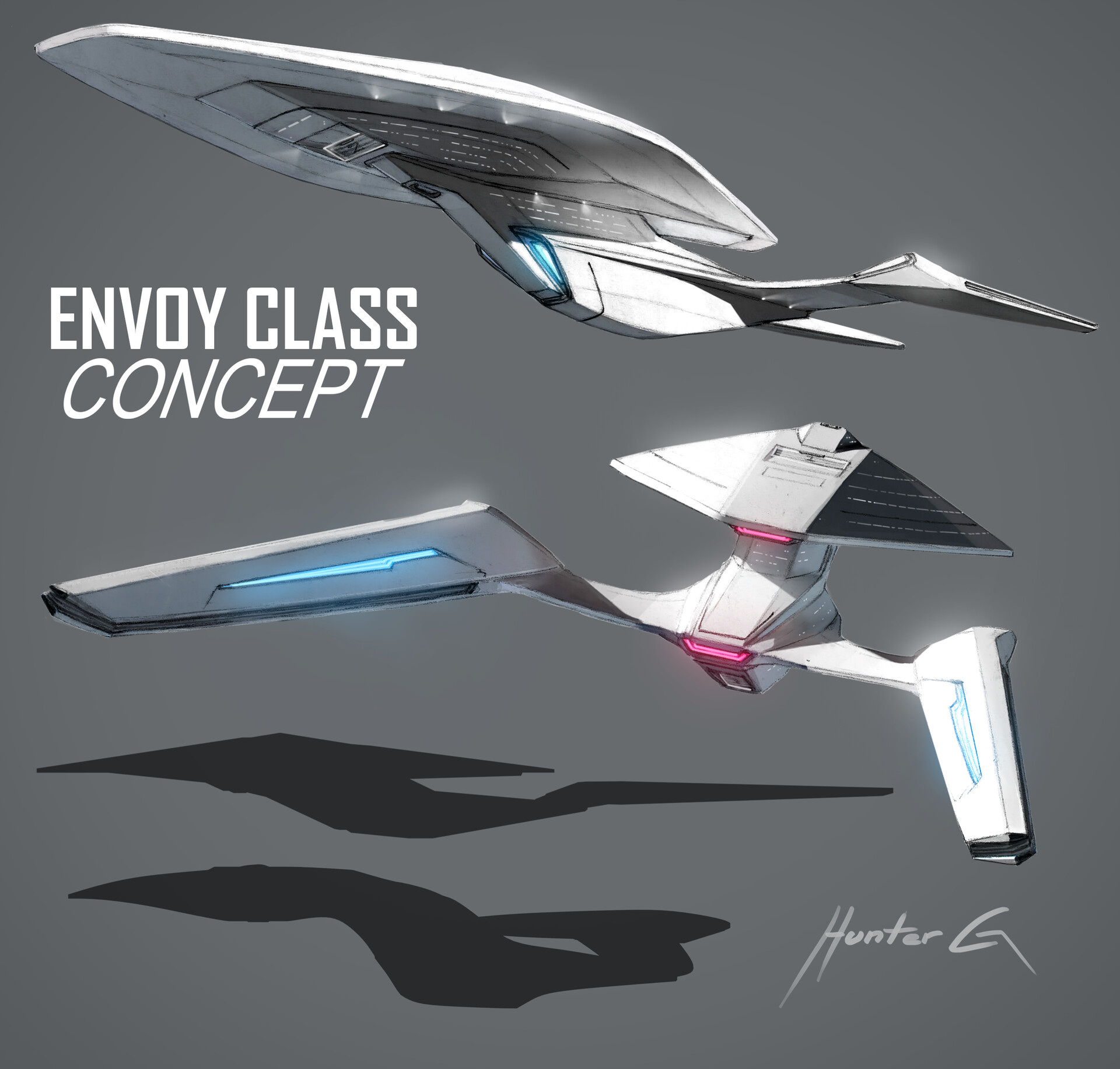 ArtStation - An "Oddball" Ship, The Envoy Class