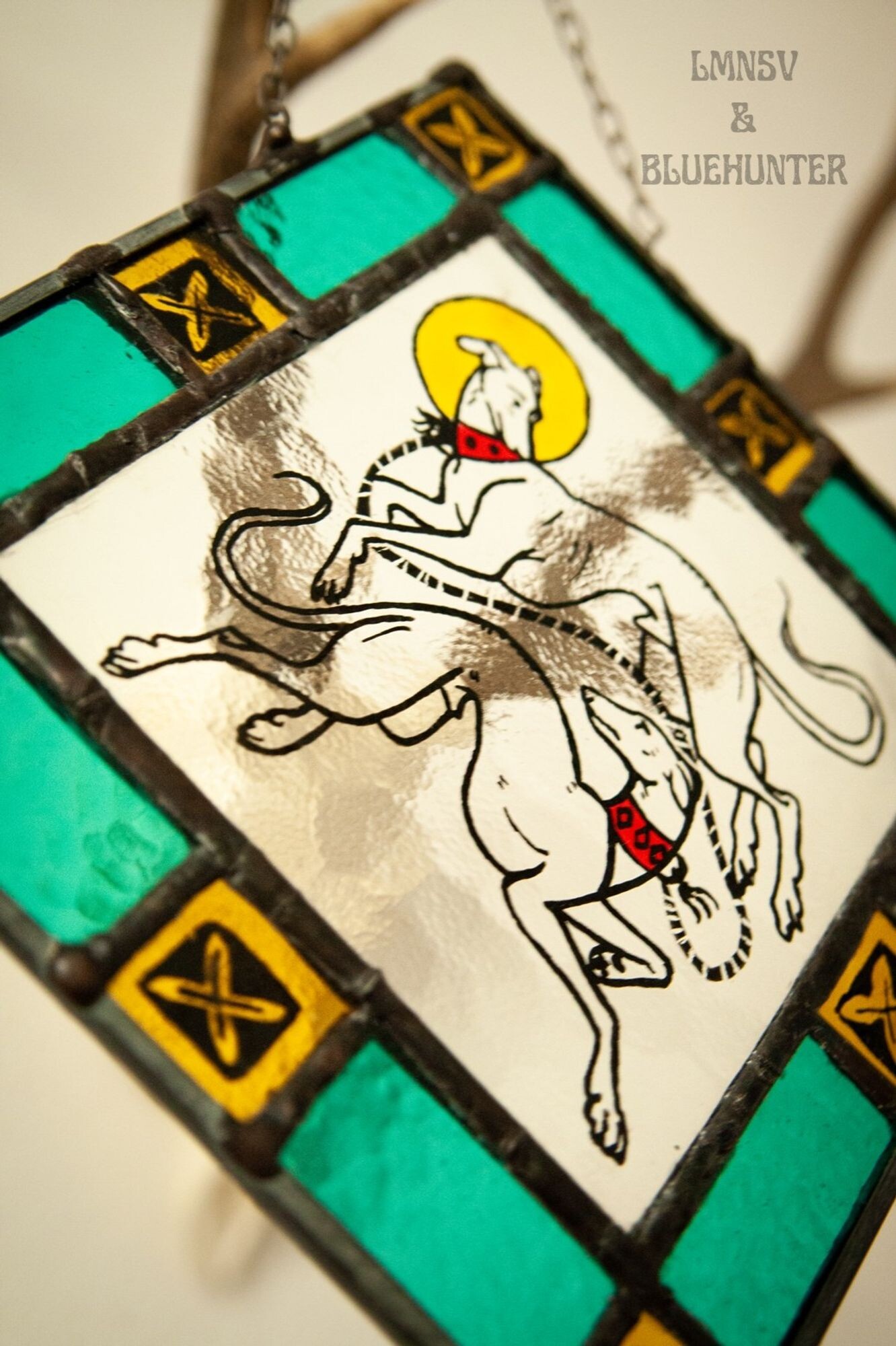 Blue Hunter - Stained glass - String of fate