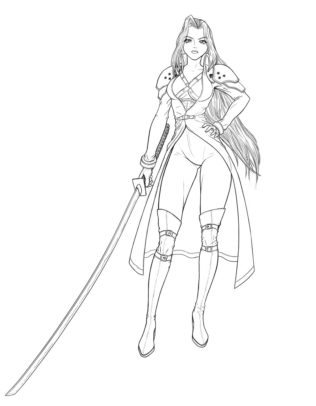 sephiroth sword drawing