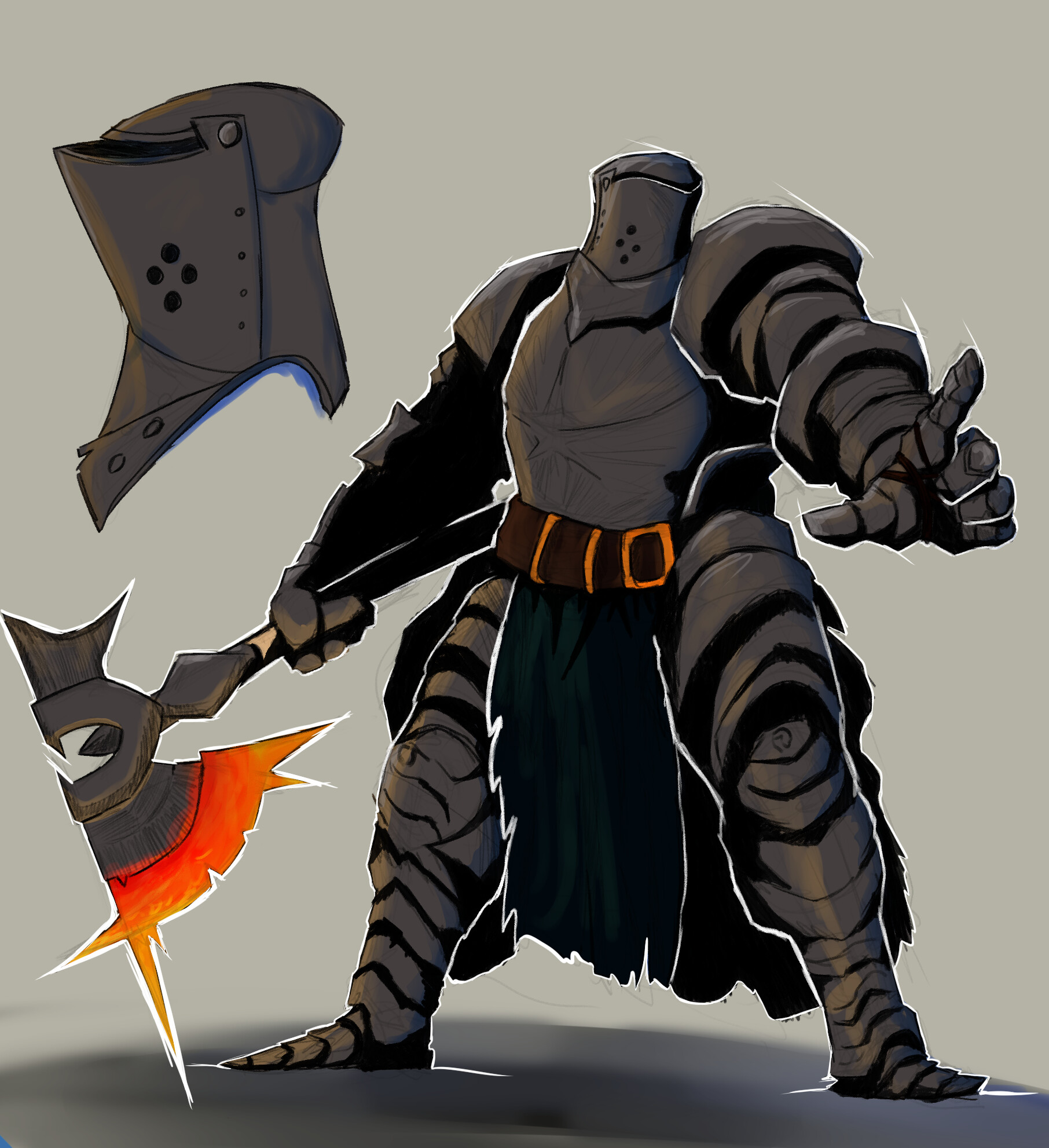 ArtStation - Sir Ragnar Llamasangre, el Guardián de la Llama Eterna