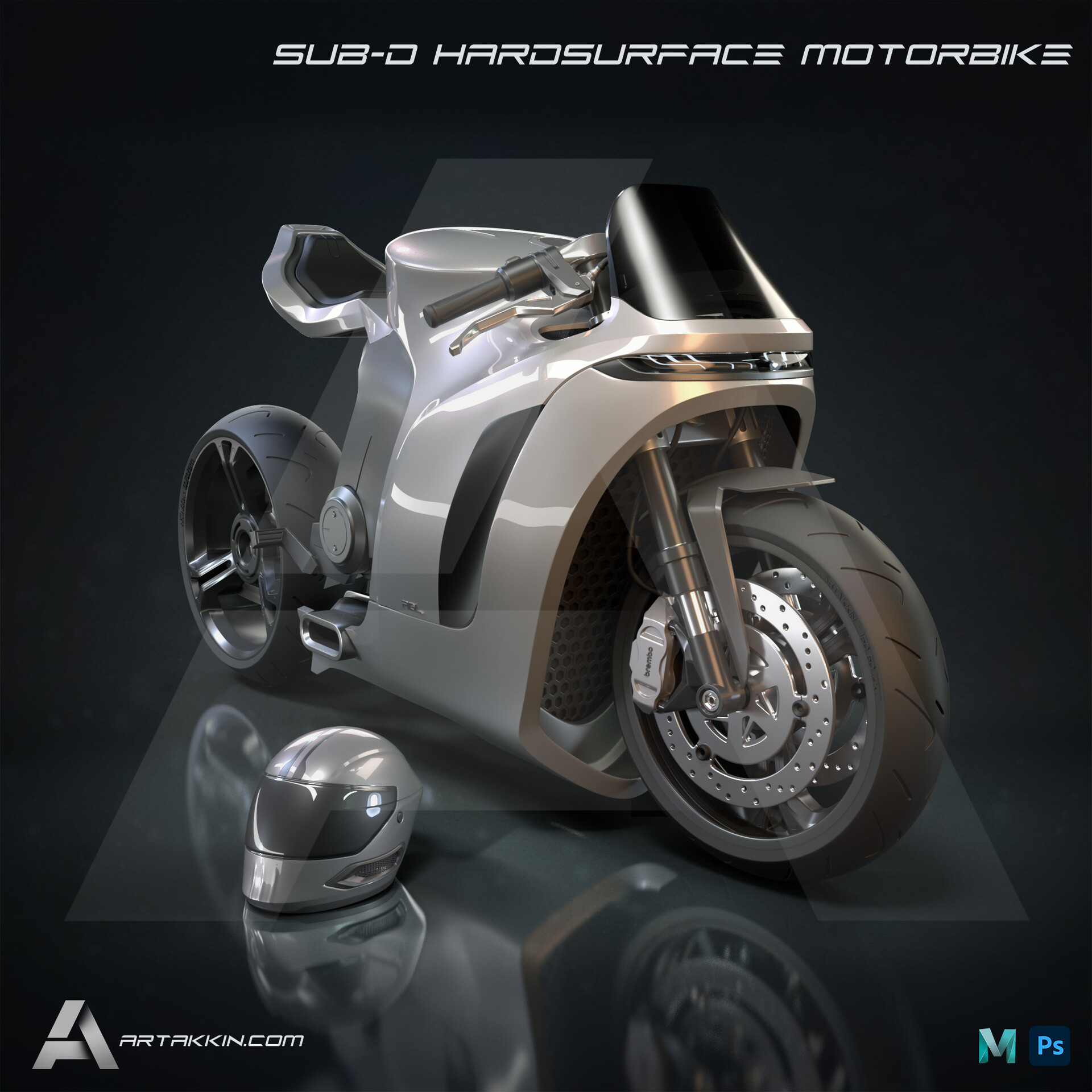 ArtStation - SubD Hard Surface Motorbike