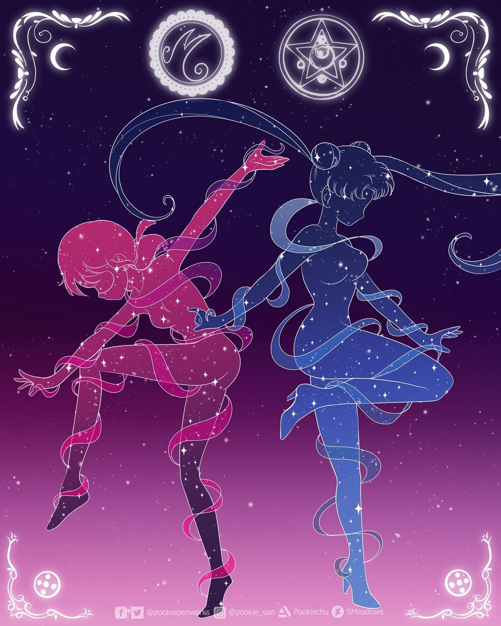 ArtStation - Lady Bug and Sailor Moon ribbon henshin