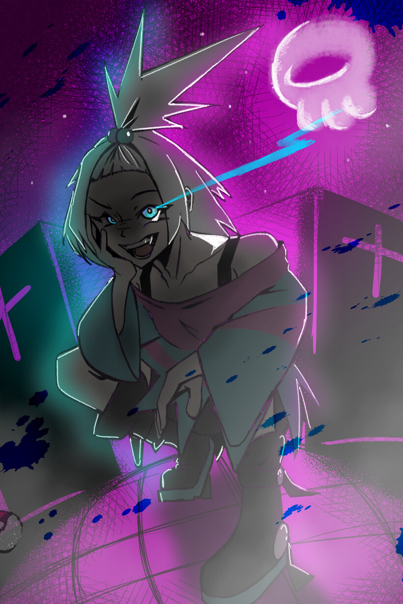 ArtStation - Roxie Poison Gym Leader Pokemon