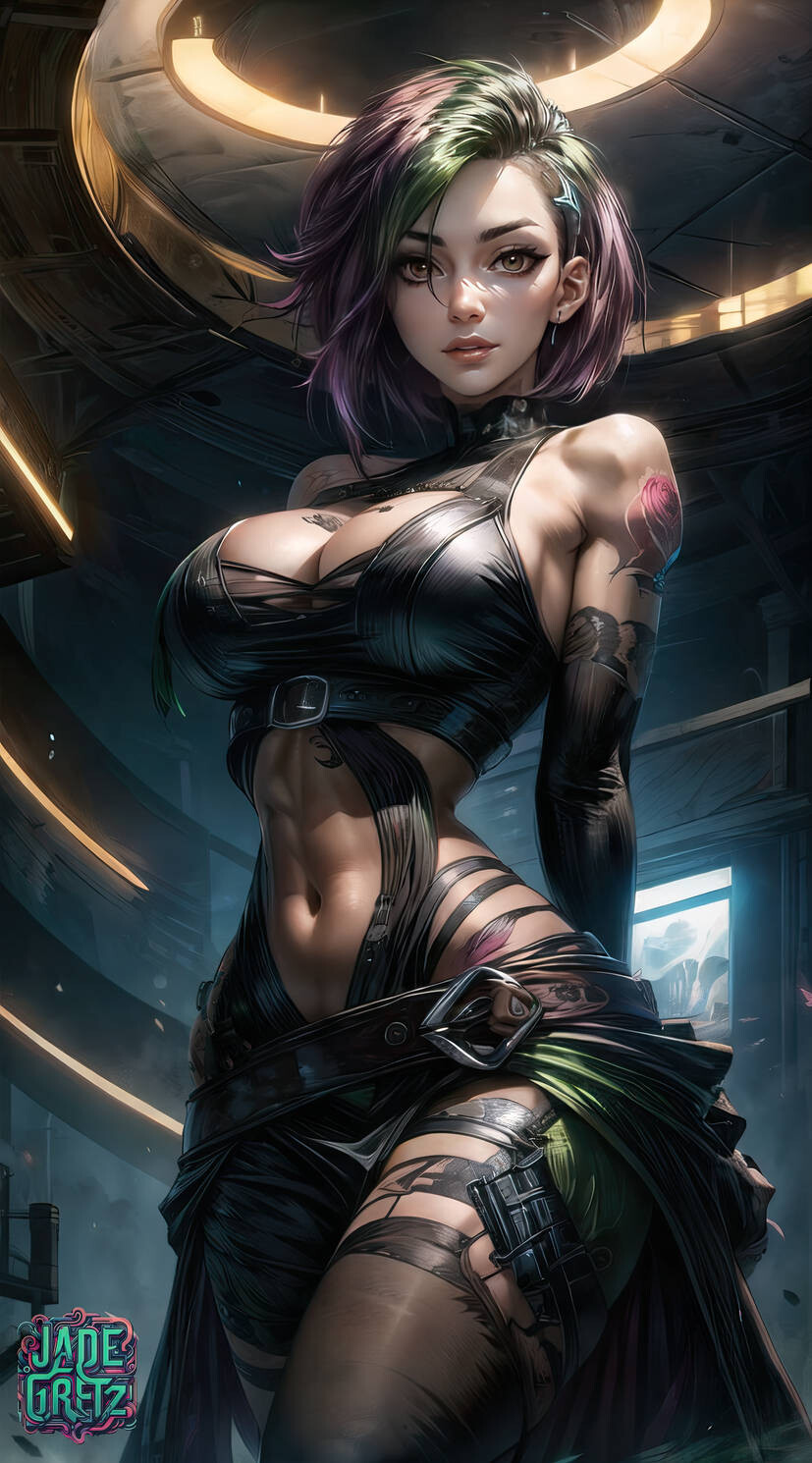 ArtStation - Techno Serenade: Judy's Cyberpunk Ballad by Jade Gretz