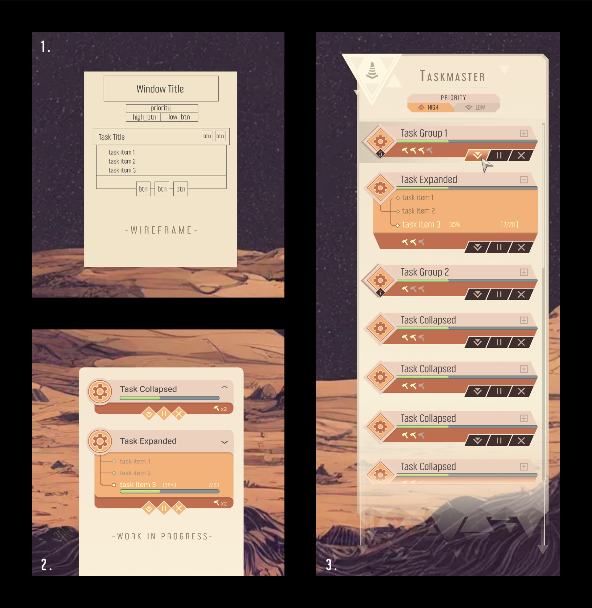 ArtStation - Task List UI