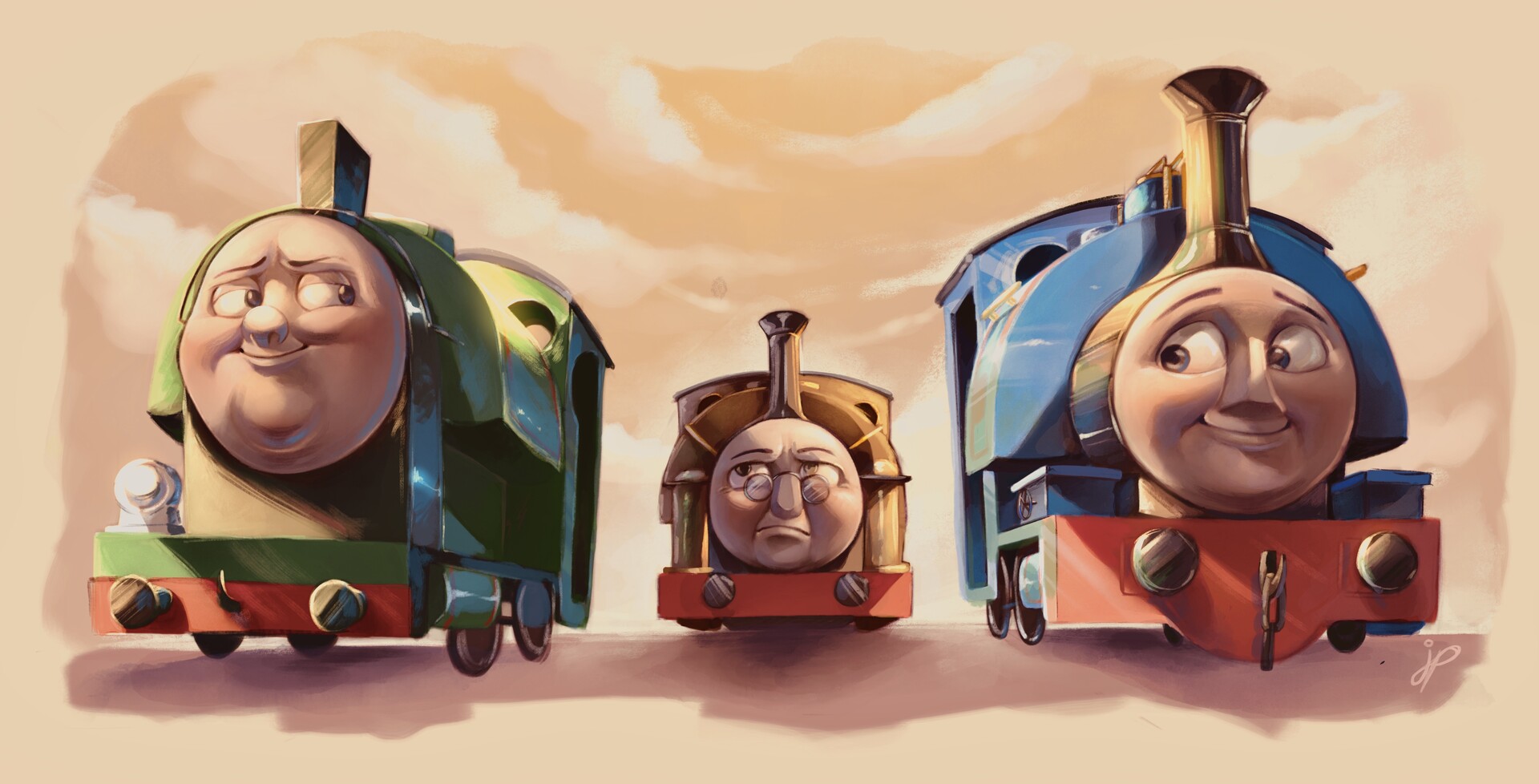 ArtStation - 3 little engines + timelapse