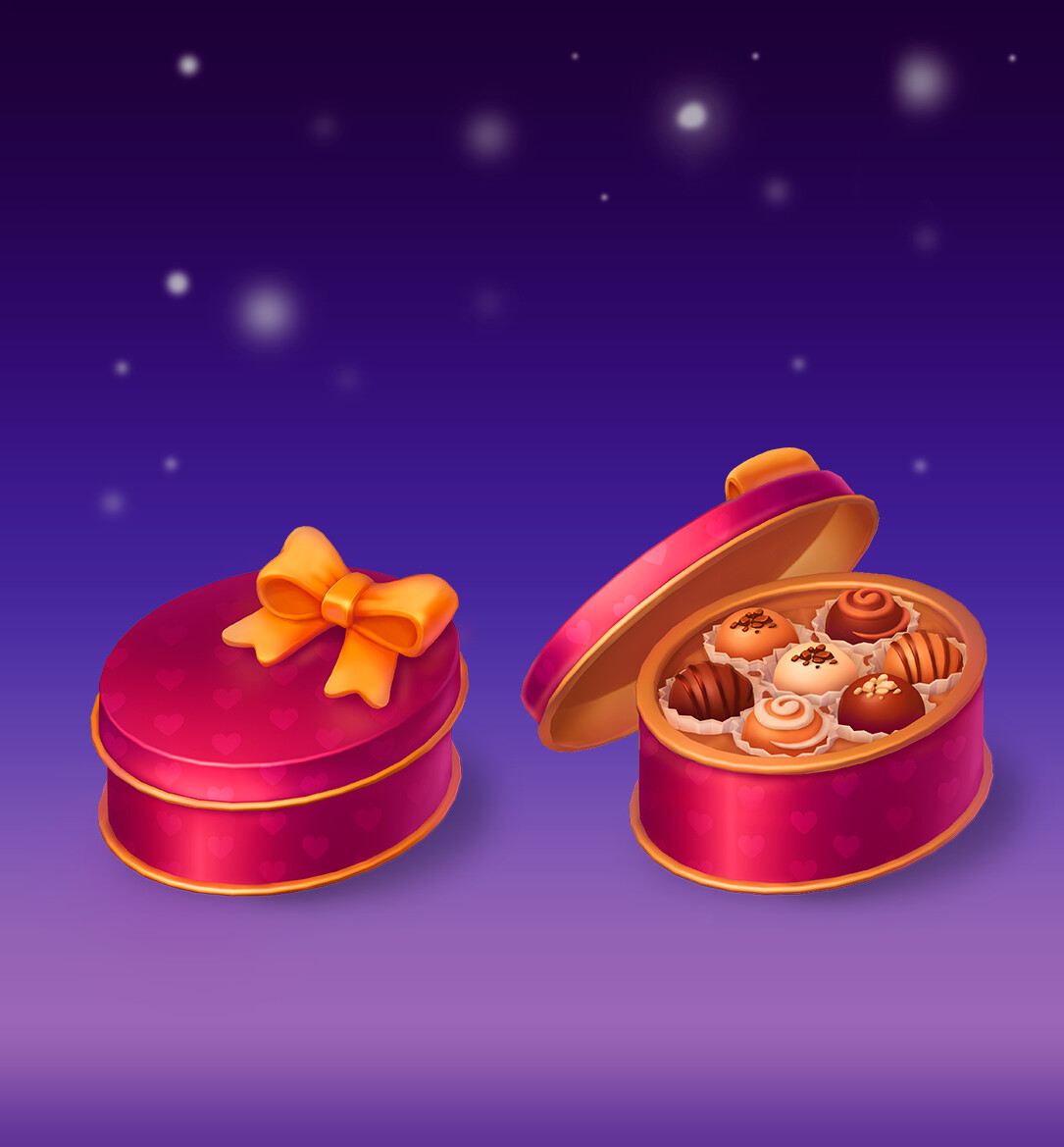 ArtStation - Chocolates Box for Valentine's Day