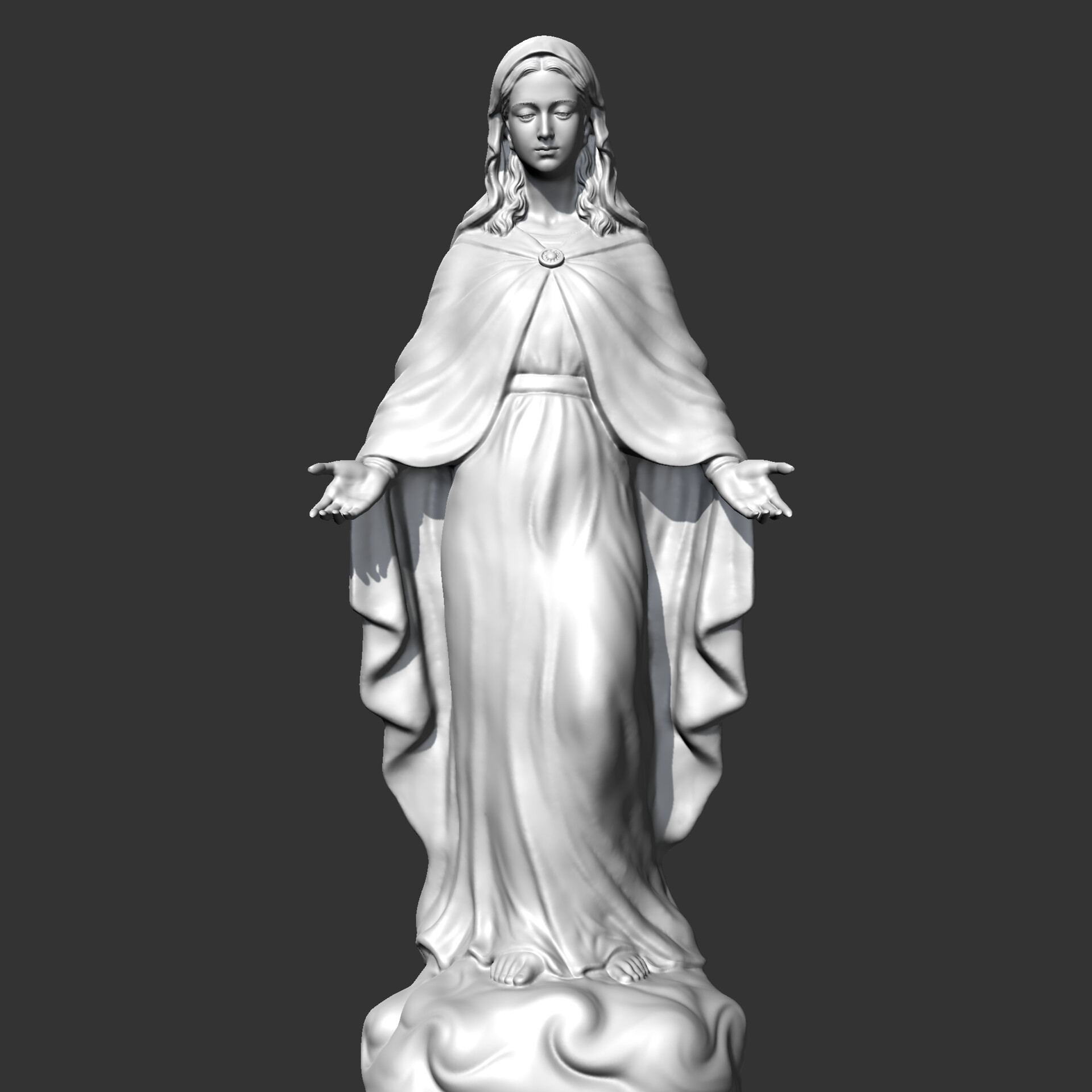 ArtStation - Virgin Mary Statue V3 3D print model