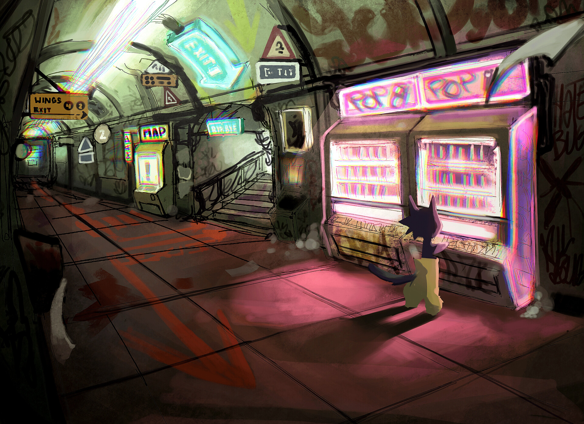 ArtStation - Subway hallways