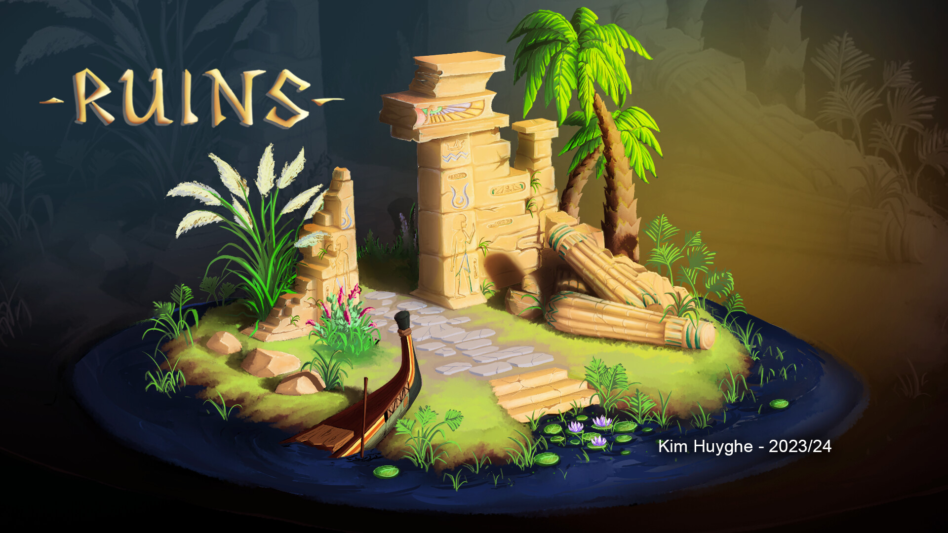 ArtStation - Project Ruins [2D] : The Forgotten Temple