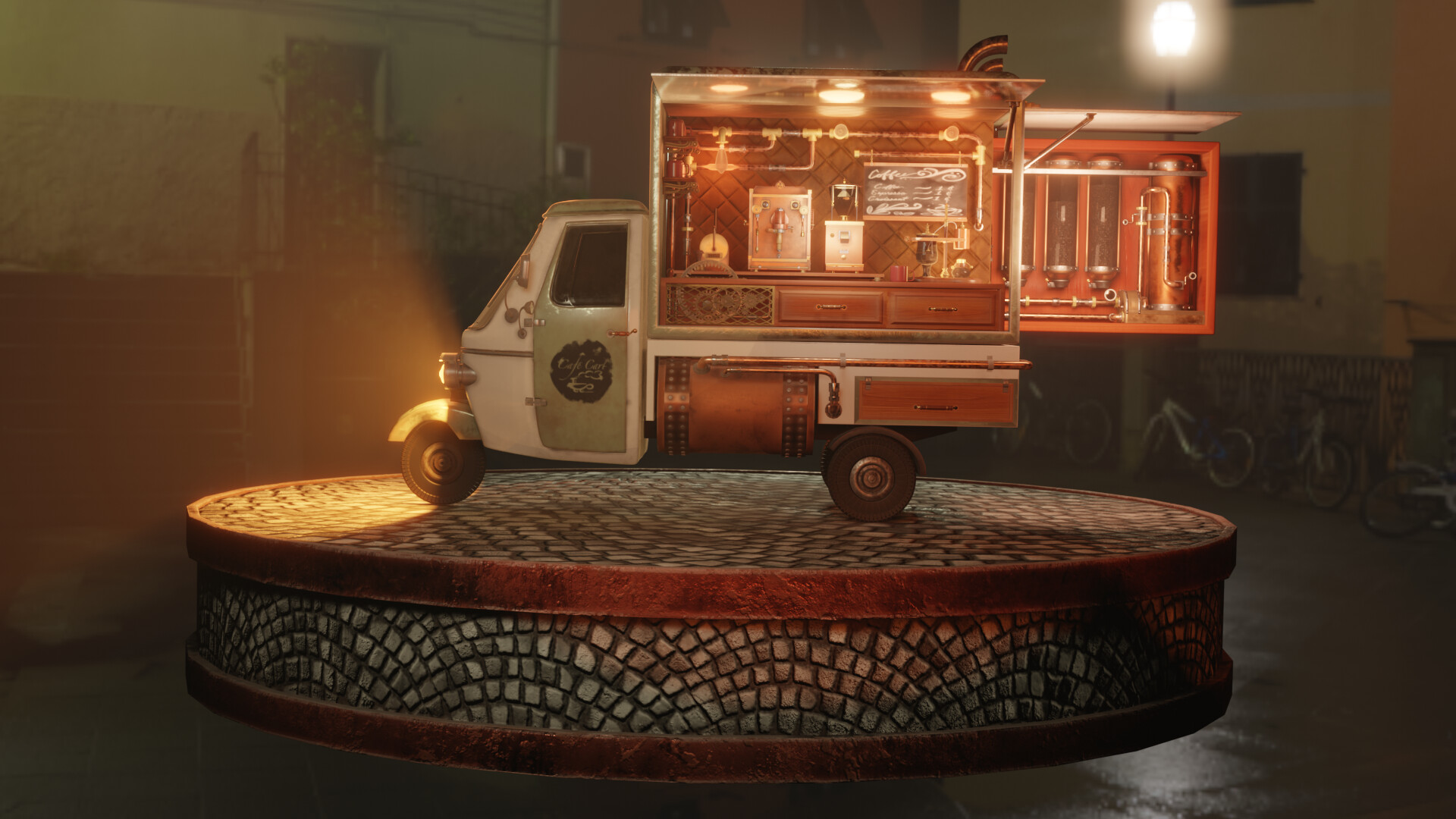 ArtStation - Steampunk Coffee Cart