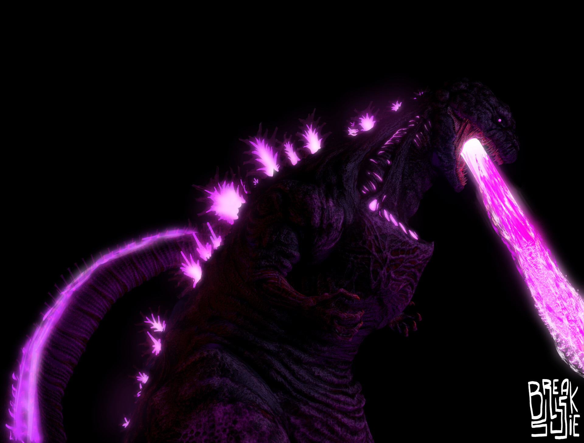 Shin Godzilla Glowing By