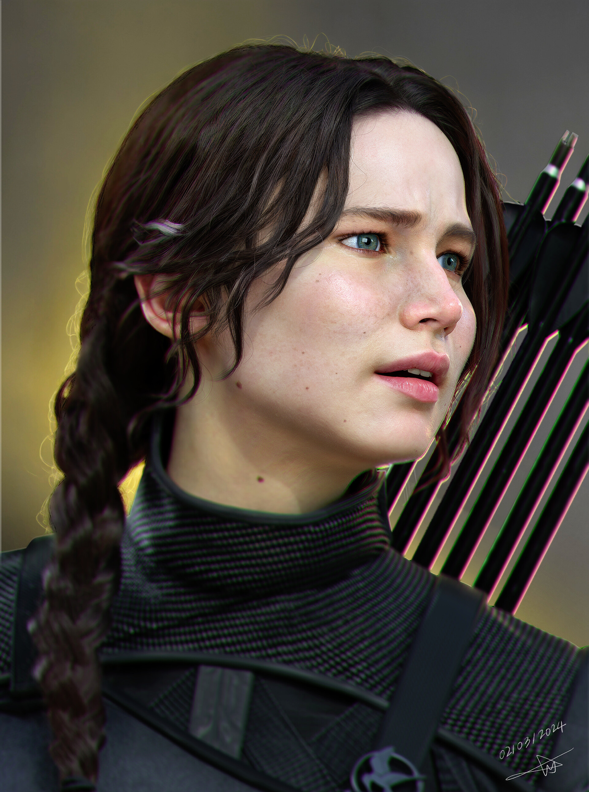 ArtStation - Jennifer Lawrence: The Hunger Games + Breakdown