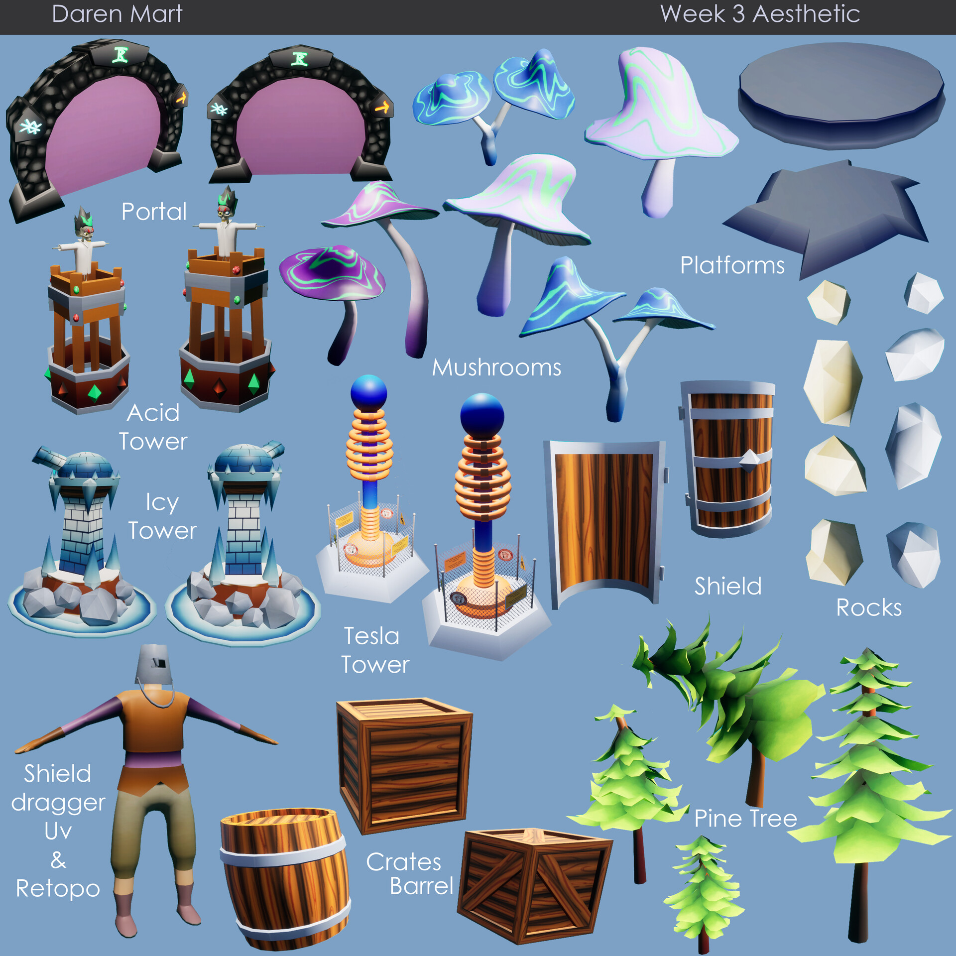 ArtStation - Twerps Vs. Towers - Environmental Models