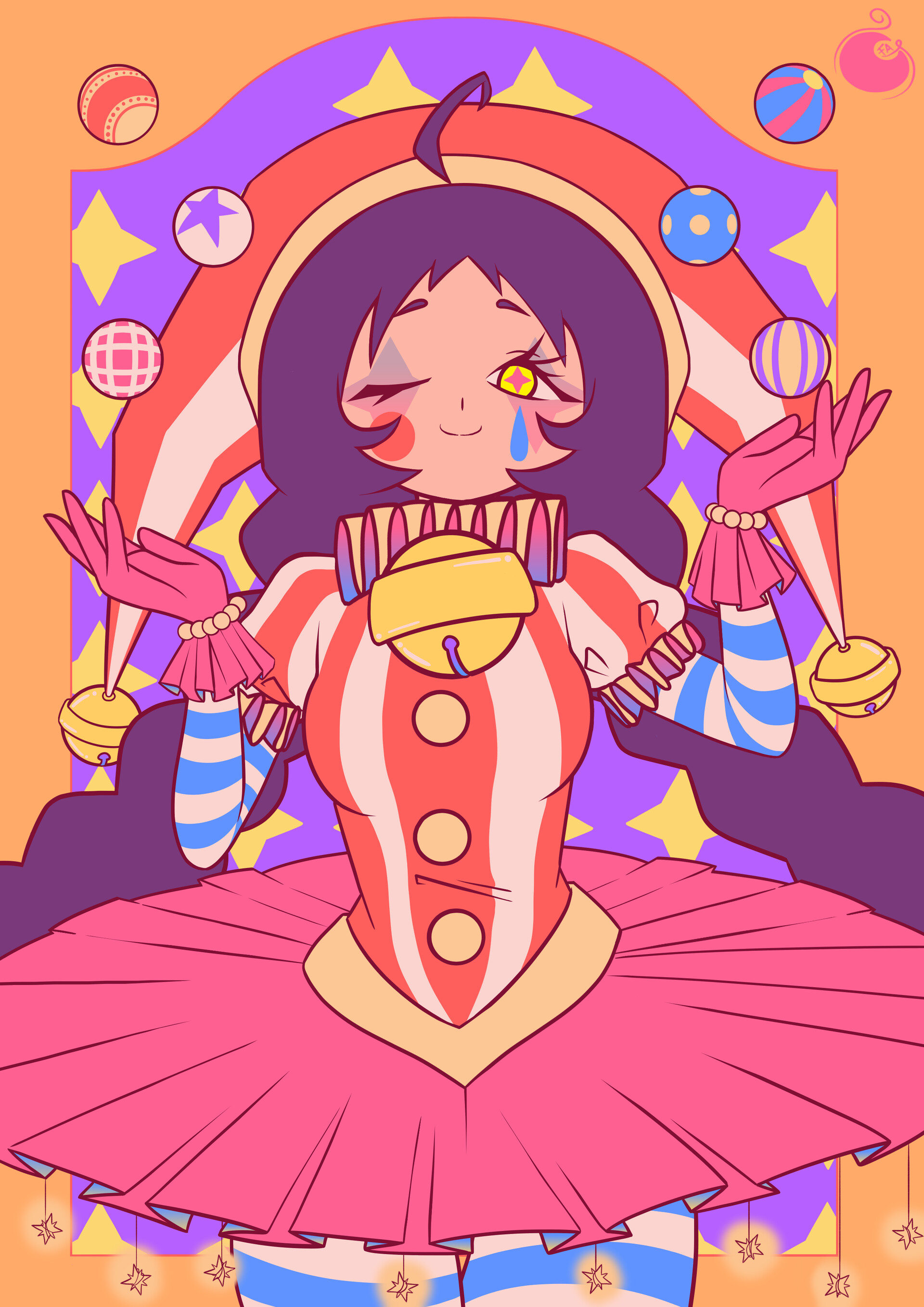 ArtStation - Commision Half Body/Simple Color - Clown 🎪
