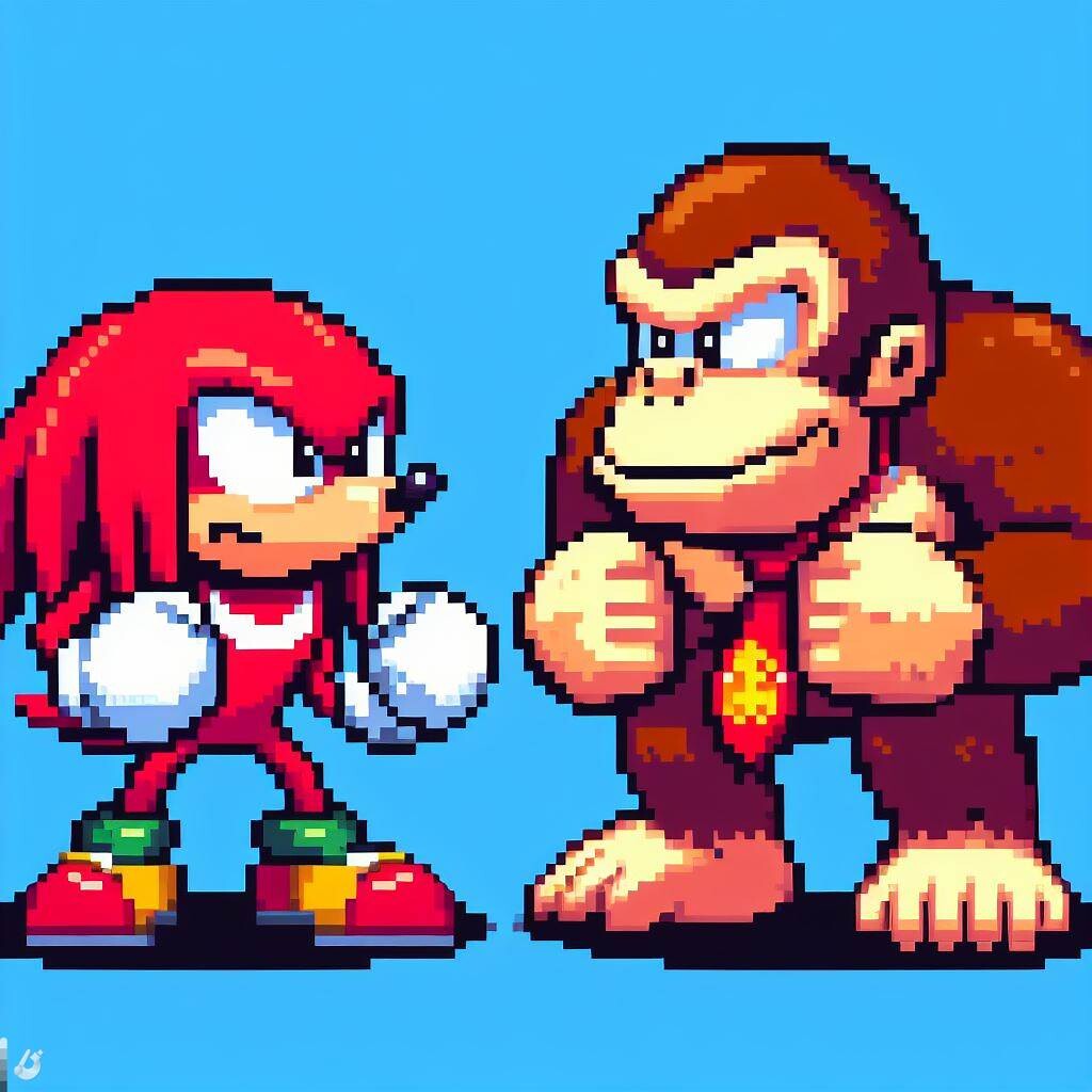 ArtStation - knuckles vs donkey kong