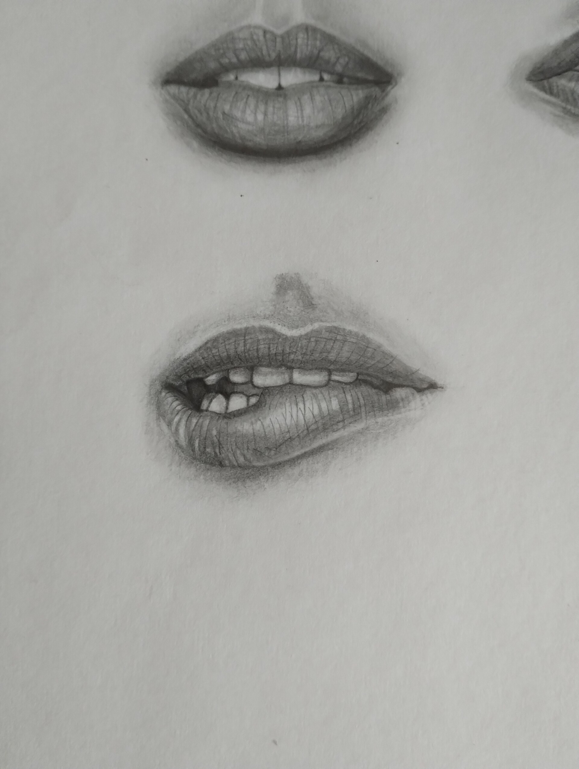 Lips Pencil Sketch