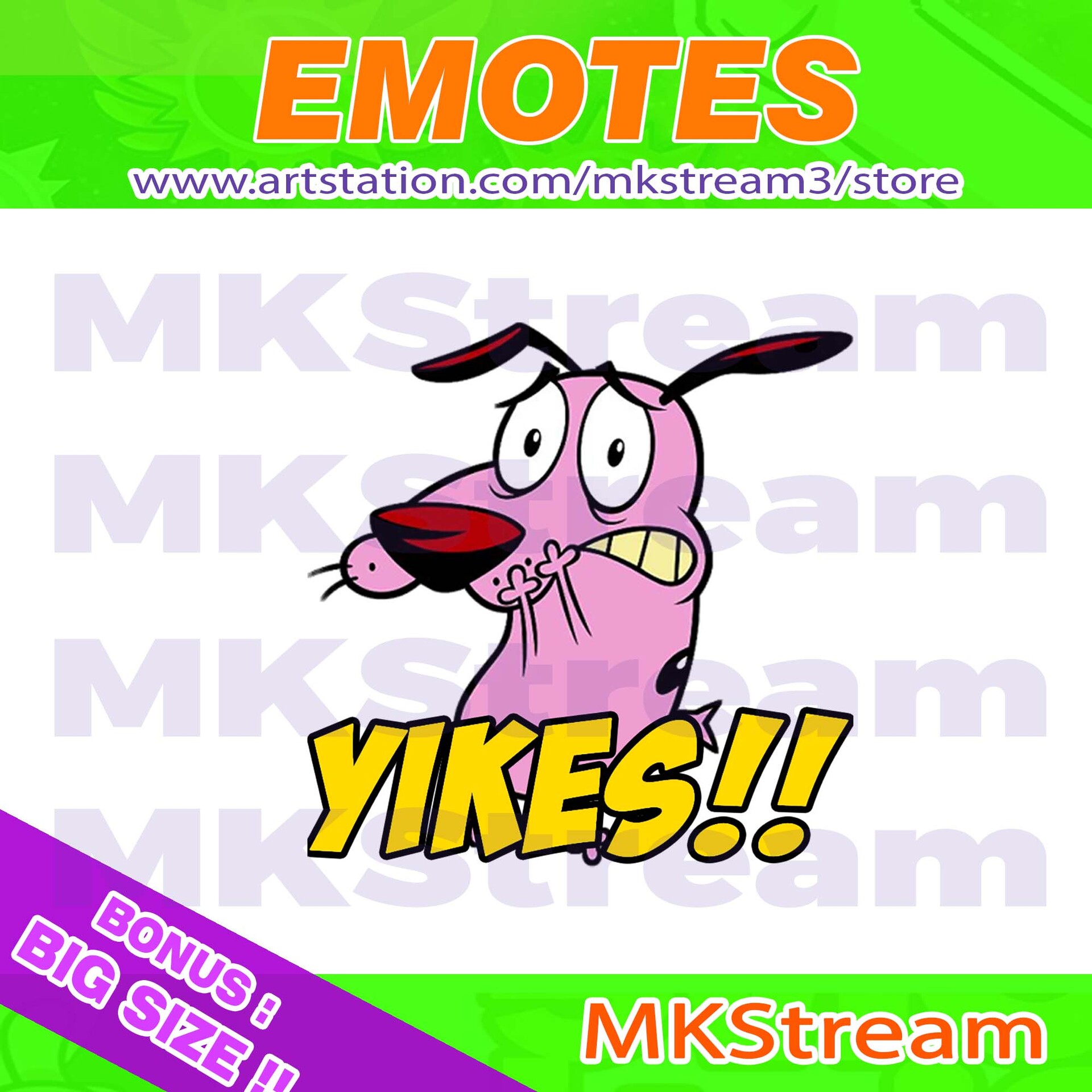 ArtStation - Twitch emotes courage cowarldy dog shock yikes