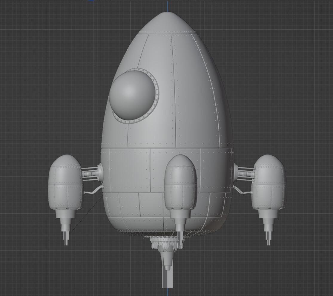 Jordan Brist - 3D Modeling - Vehicle - Rocket