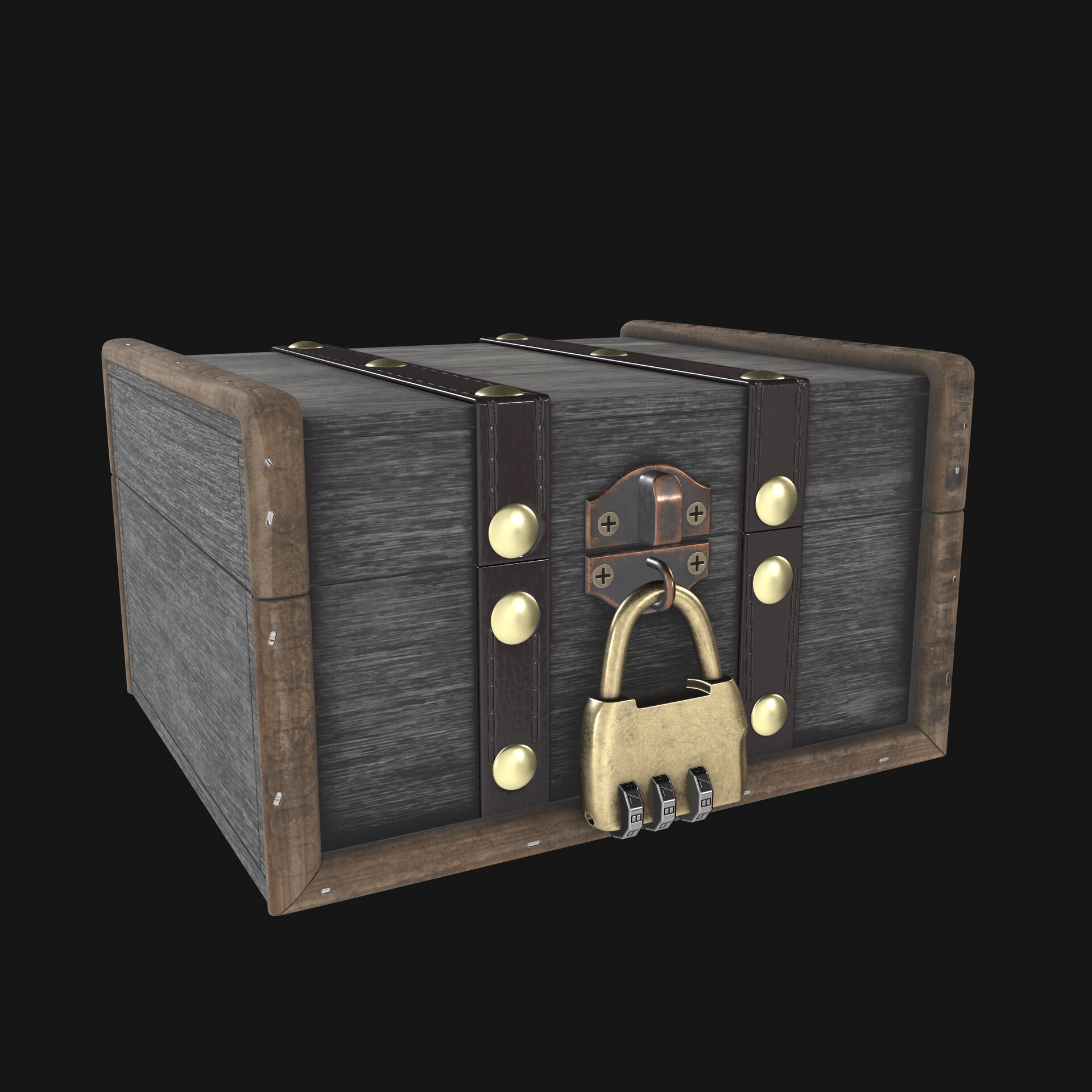 ArtStation - Stylised treasure chest texturing work