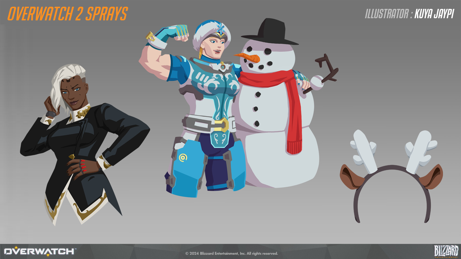 Kuya Jaypi - Overwatch 2 Sprays: Sojourn, Zarya, Mercy's Reindeer Horns