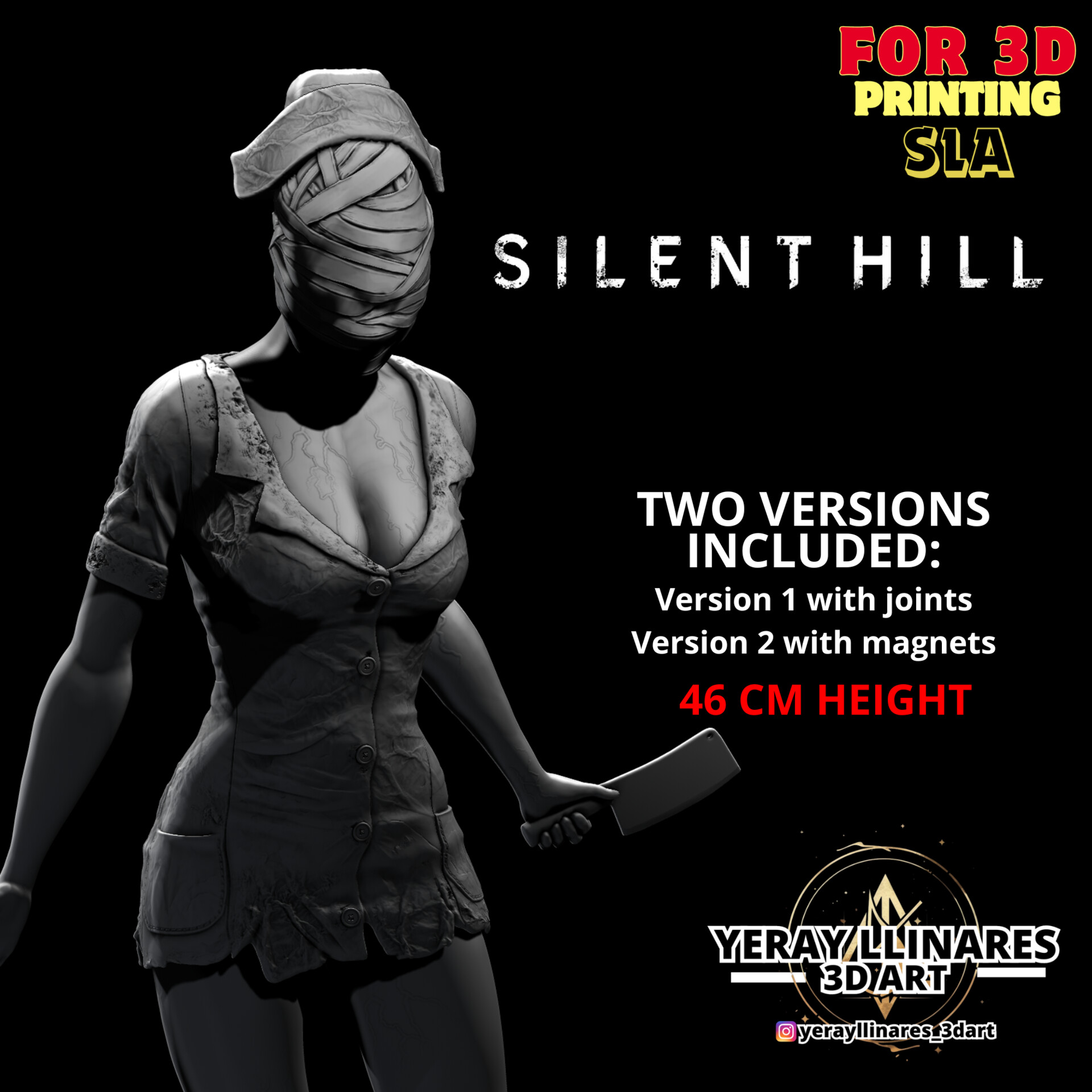 ArtStation - Silent Hill Nurse: A Deep Dive into Horror - 3D Model Showcase