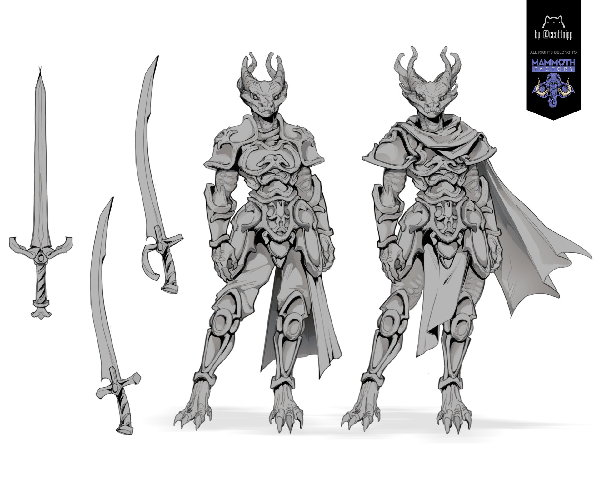 ArtStation - Drakkari Crusader & Drakkari Flameblade for Mammoth Factory