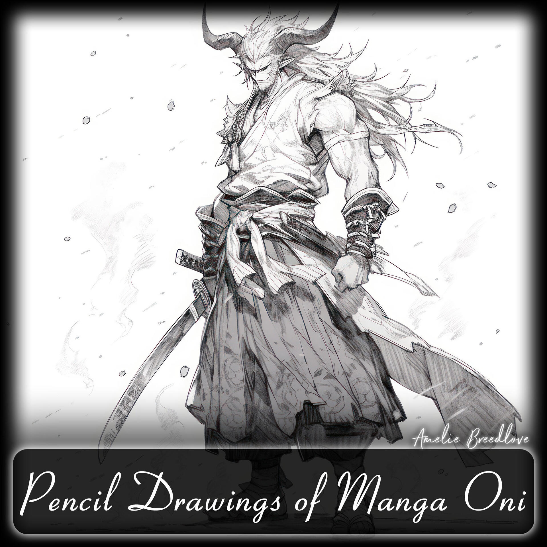 ArtStation - 200 Pencil Drawings of Manga Oni (Full Body) Reference ...