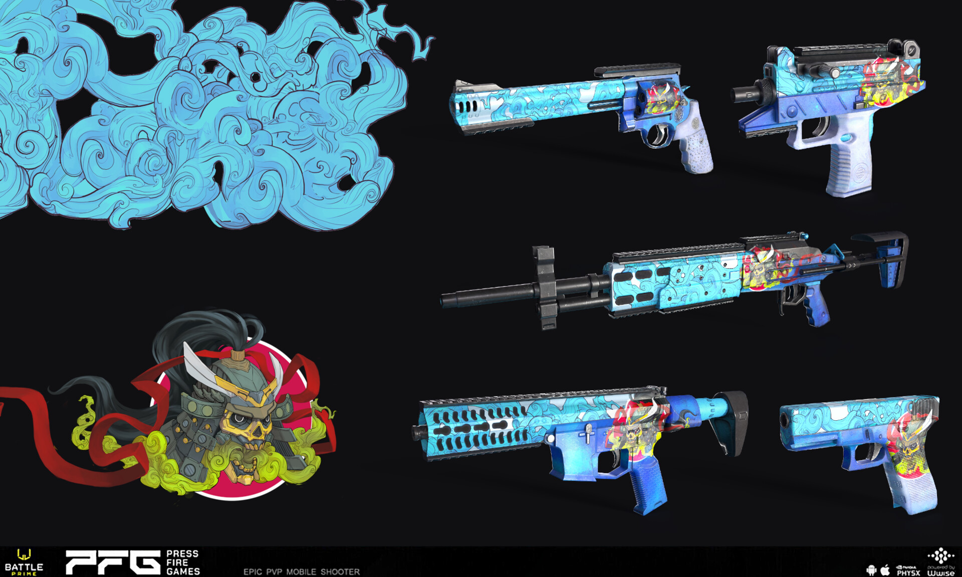 Vladimir Akimov - Samurai Japanse skin set (Mobile shooter)