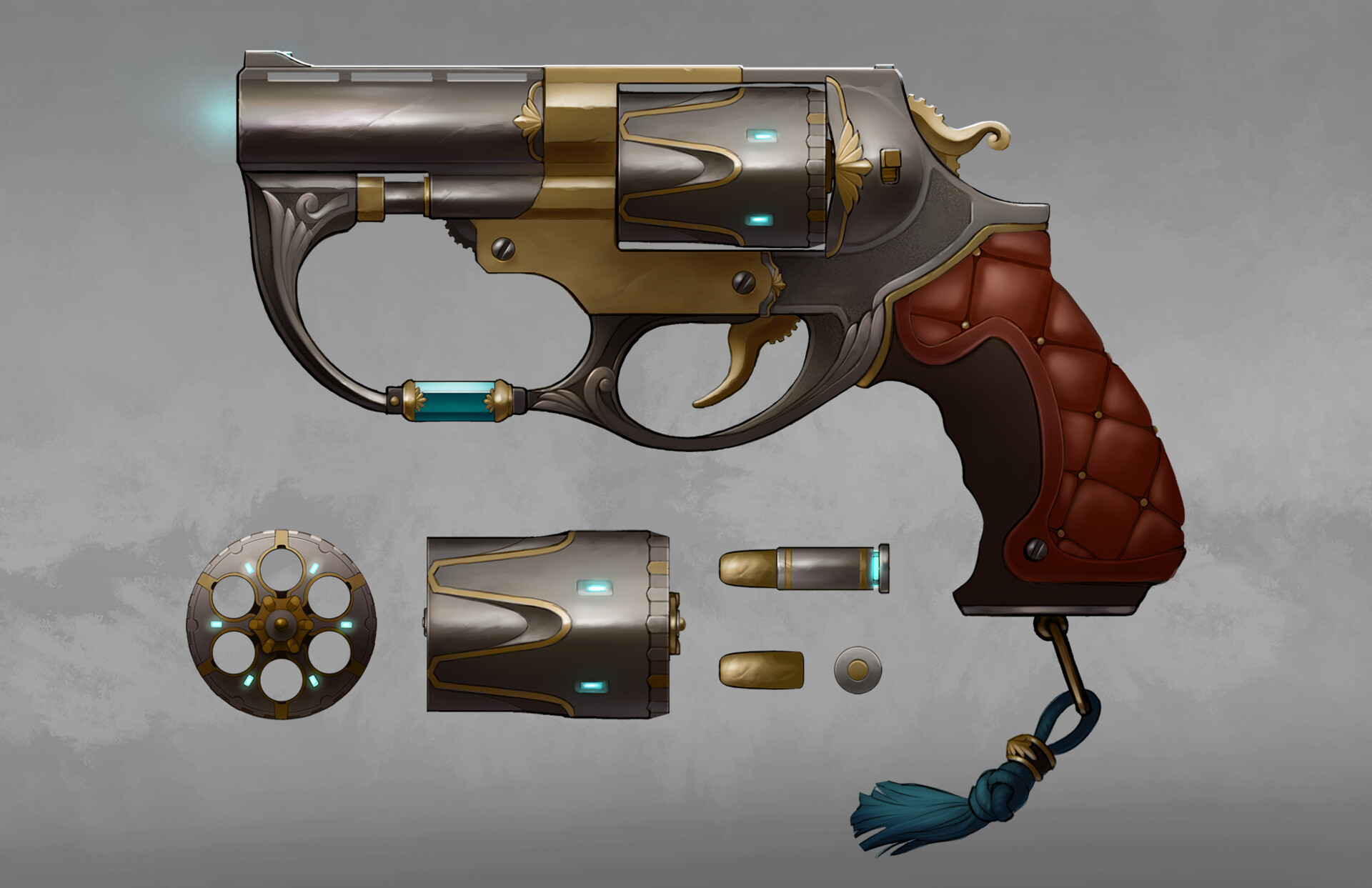 ArtStation - Steampunk Revolver - Weapon Concept