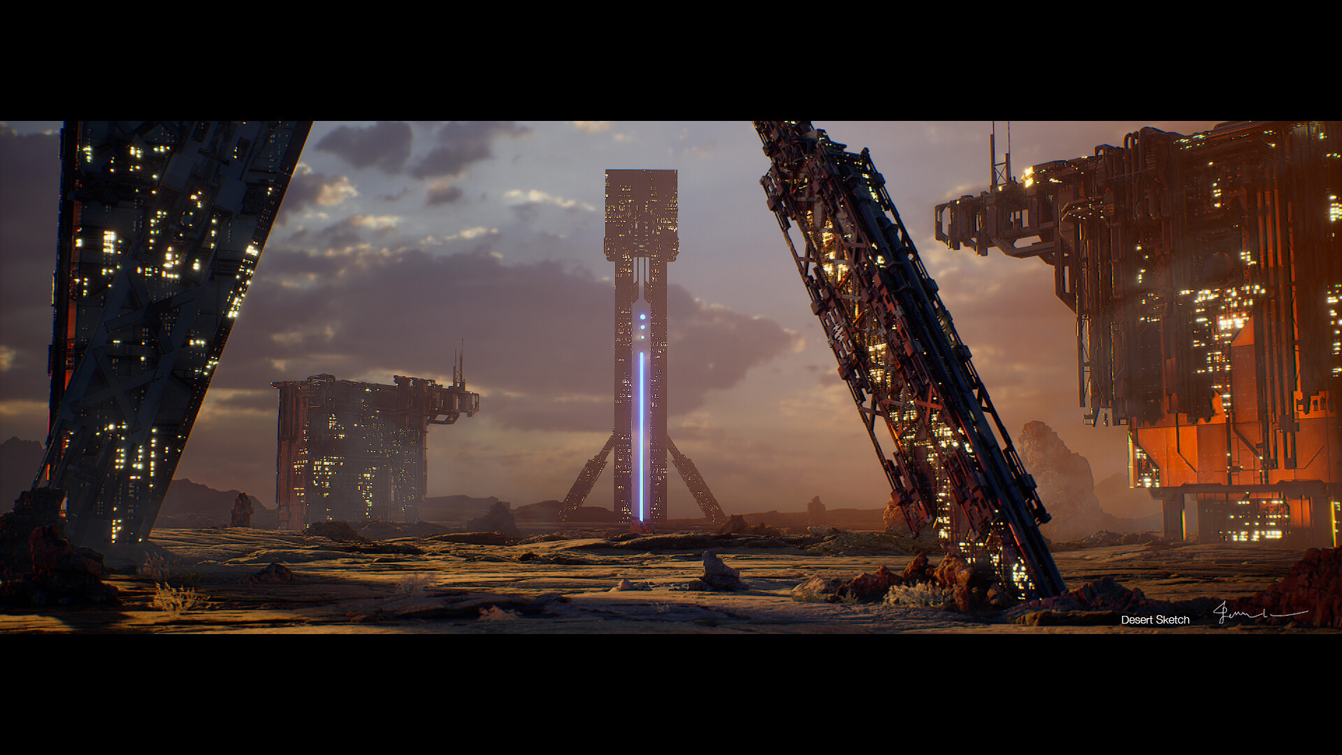 ArtStation - Desert Sketch 001