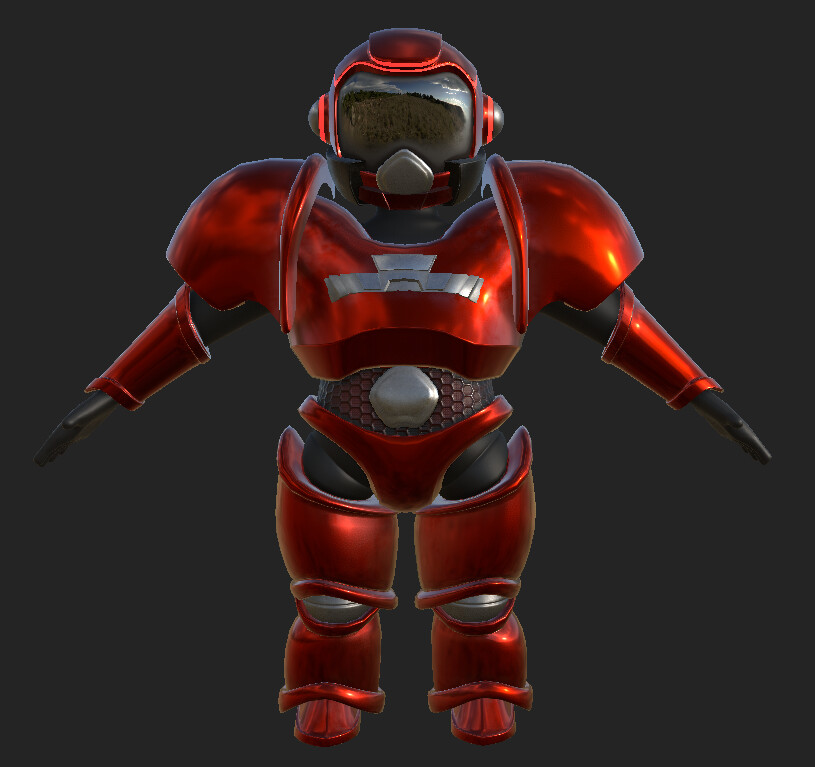 ArtStation - Red armor characater