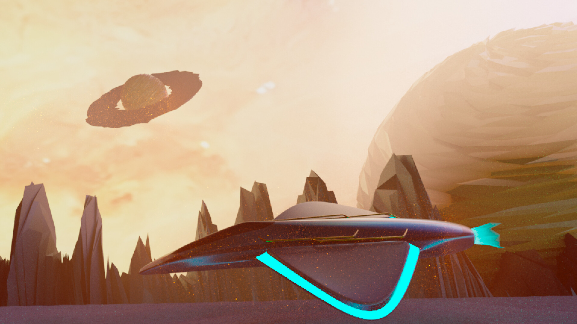 ArtStation - Stylized Space Flight