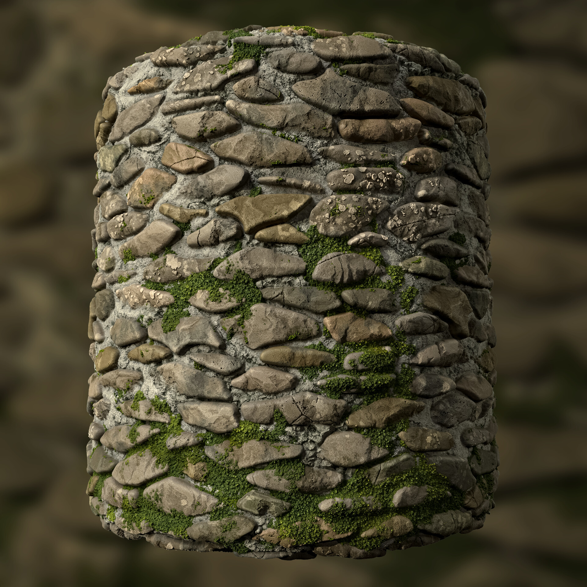 ArtStation - PBR Rock wall material - Substance designer