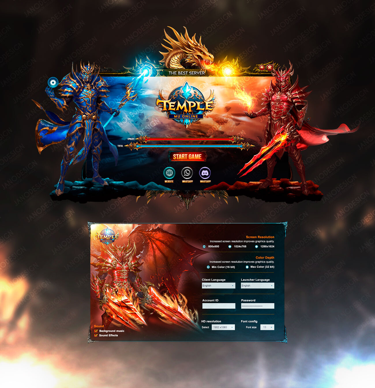 ArtStation - Launcher Design - MU ONLINE